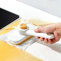 China Handhold Rotatable Automatic Mini Mop With Cloth Clipper with Face Towels for Bathroom Kitchen for sale