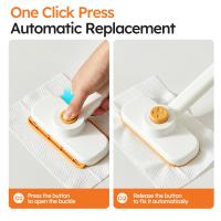 China Kitchen Cleaning Replaceable Rag Cleaning Brush With Handle for sale