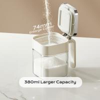 China 2024 New Arrival Kitchen Seasoning Storage Container Tea Coffee Sugar Salt Glass Spice Jars With Stainless Steel Lids for sale