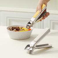 China Hot Plate Gripper Clips Kitchen Tongs Bowl Dish Pan Clip Anti-scalding Stainless Steel Bowl Clip for sale