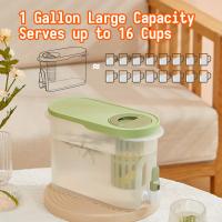 China 3.9L Cold Kettle with Faucet Large Capacity Double Filtration Space Save Drink Dispenser Water Jug Cold Water Pitcher for sale