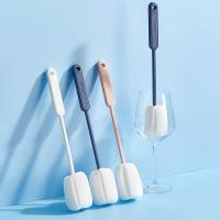 China Durable Household Sponge Water Bottle Cleaning Brush Long Handled For Cup Baby Bottle for sale