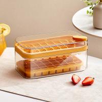 China Lid And Bin 2 Pack Customizable Ice Cube Trays For Freezer 64 Pcs Ice Cube Mold for sale