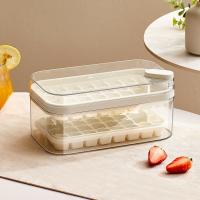 China Lid And Bin 2 Pack Customizable Ice Cube Trays For Freezer 64 Pcs Ice Cube Mold for sale