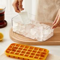 China Lid And Bin 2 Pack Customizable Ice Cube Trays For Freezer 64 Pcs Ice Cube Mold for sale