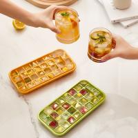 China Lid And Bin 2 Pack Customizable Ice Cube Trays For Freezer 64 Pcs Ice Cube Mold for sale