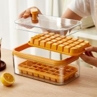 China Lid And Bin 2 Pack Customizable Ice Cube Trays For Freezer 64 Pcs Ice Cube Mold for sale