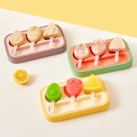 China Kids Cartoon Popsicle Molds Non-Stick Flat Design Easy Release Stackable Food-Grade Silicone Ice Pop Cream Molds with Reusable Sticks for sale