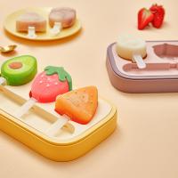 China Kids Cartoon Popsicle Molds Non-Stick Flat Design Easy Release Stackable Food-Grade Silicone Ice Pop Cream Molds with Reusable Sticks for sale