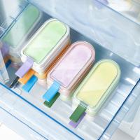 China Kids Cartoon Popsicle Molds Food-Grade Silicone Ice Pop Cream Molds With Reusable Sticks Non-Stick Flat Design Easy Release for sale