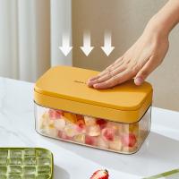 China Ice Cube Maker Mold for Freezer Ice Cube Tray With Ice Storage Bin for sale