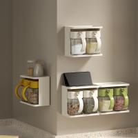 China 2 Grids Stackable Spice Jars Salt Sugar Container Sets Household Storage Box for Condiments Seasoning Jars for sale