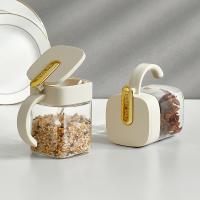 China 2 Grids Stackable Spice Jars Salt Sugar Container Sets Household Storage Box for Condiments Seasoning Jars for sale