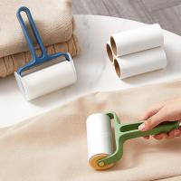 China Tearable Roll Paper Sticky Roller Dust Wiper Pet Hair Clothes Carpet Tousle Remover Replaceable Home Cleaning Brush Accessories for sale