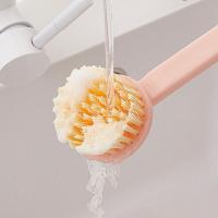 China Kitchen Dishwashing Pot Wash Frying Pan Rough Prevention Cleaning Brush with Handle for sale