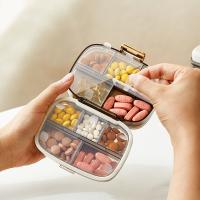 China Custom Portable Plastic Mini Pocket weekly Pill Organizer portable am pm Travel Daily 7 Day Weekly transparent Pill Storage Box for sale