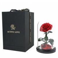 China Everlasting Preserved Rose Glass Dome Bring A Unforgettable Experience for sale