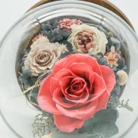 China Wedding Decoration Transparent Glass Dome Flower With No Humidity / No Direct Sunlight for sale
