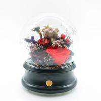 China Beautiful Preserved Rose Glass Dome Gift For Valentine's Day / Anniversary for sale
