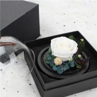 China Wedding Home Decorative Preserved Rose Gift Box With Long Saving Time for sale