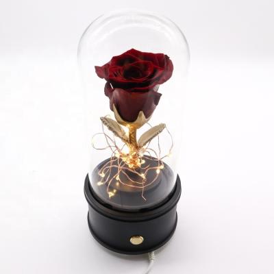 China Beautiful Glass Dome Rose 65*44*65CM Perfect Wedding / Birthday Gift for sale
