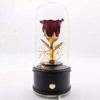 China Beautiful Glass Dome Rose 65*44*65CM Perfect Wedding / Birthday Gift for sale