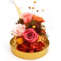 China Decorative Preserved Rose Glass Dome Create A Splendid And Romantic Atmosphere for sale