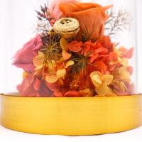 China Customized Preserved Preserved Rose Glass Dome Home Decorative Christmas Gift for sale