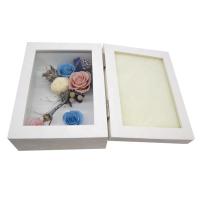 China Everlasting Preserved Rose Gift Box Photo Frame Soft Touch Lasted For Long Time for sale