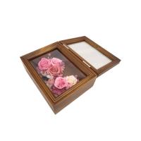 China Wedding Decorations Solid Wood Picture Frames With Preserved Flowers for sale