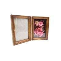 China Home Decorative Preserved Rose Gift Box Photo Frame With Bright Color for sale