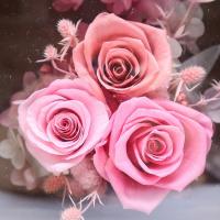 China Home Decorative Preserved Rose Gift Box Photo Frame With Bright Color for sale