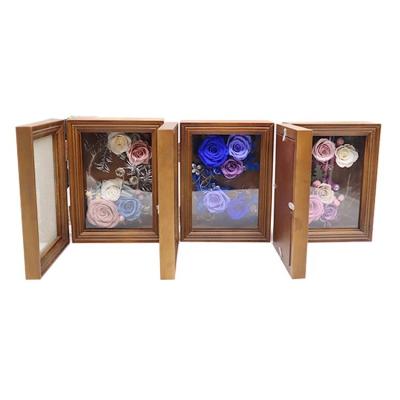 China Everlasting Preserved Rose Gift Box Photo Frame​ For Party / Festival for sale