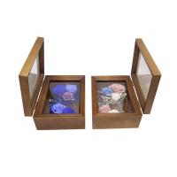 China Customized Wooden Photo Frames Decorations With Pollen Preserved Rose for sale