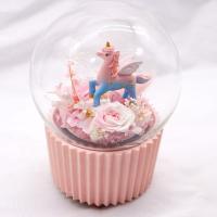 China Decorative Glass Flower Box Customized Color Gift For Marriage Proposals for sale