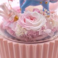 China Decorative Glass Flower Box Customized Color Gift For Marriage Proposals for sale