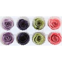 China Gold Eternal Rose Gift , DIY Artificial Rose Heads For Christmas Decoration for sale