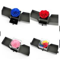 China Long Lasting Dried Preserved Rose Gift Box Luxury Design With Drawer Packing for sale