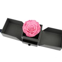 China Decoration Valentines Flowers In A Box , Two Side Open Custom Rose Box for sale