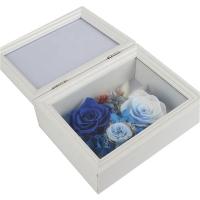 China Mother'S Day Preserved Rose Gift Box Solid Wood Photo Frame 15.5*8*20.5CM for sale