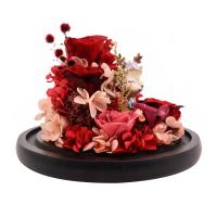 China Christmas Reindeer Red Rose In Glass Creative Gift Idea For Your Dear Ones for sale
