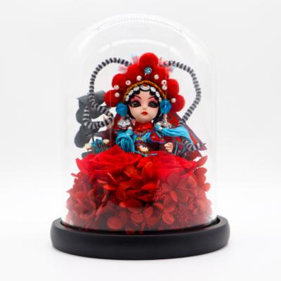 China Chinese Peking Opera Artificial Glass Rose Decoration Chinese Traditional Style for sale