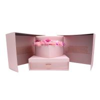China Magic Cube Heart Shaped Flower Box , Preserved Roses In Heart Box for sale