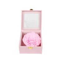 China Multi Color 7-8CM Preserved Rose Gift Box For Valentines Gift / Party for sale