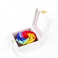 China 7-8CM Complex Colorful Preserved Rose Gift Box For Indoor Decoration for sale