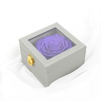 China Multi Color 7-8CM Preserved Rose Gift Box For Valentines Gift / Party for sale