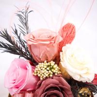 China Customized Everlasting Rose In Glass , Valentine'S Day Preserved Roses In Glass for sale