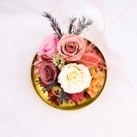 China Customized Everlasting Rose In Glass , Valentine'S Day Preserved Roses In Glass for sale