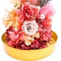 China Customized Everlasting Rose In Glass , Valentine'S Day Preserved Roses In Glass for sale