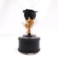 China Wedding Gifts Gothic Dark Preserved Flowers In Glass With Bluetooth Speaker for sale